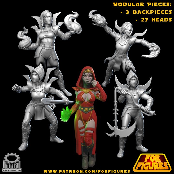 3D Printable Space Sisters Bundle (Aug 24) by Foe Figures